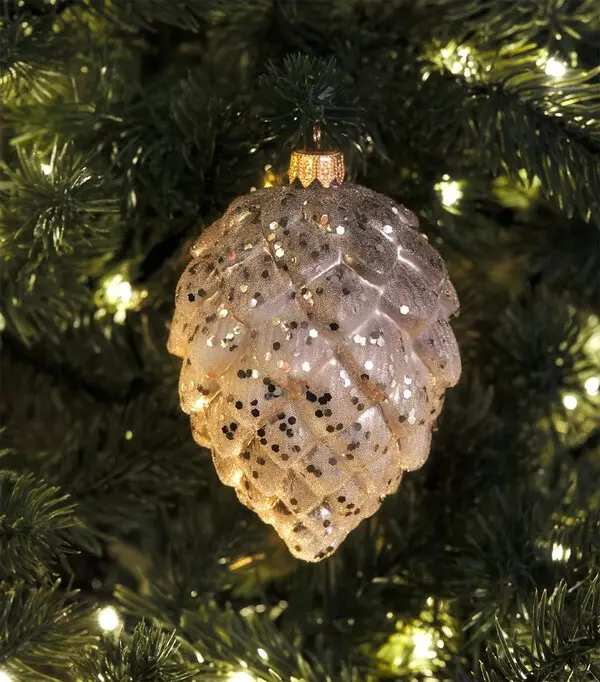 Harrods Glitter Acorn Tree Decoration