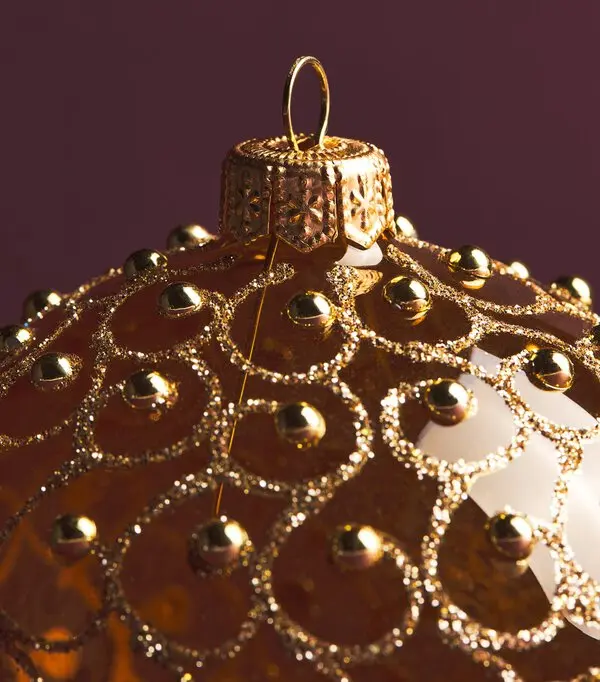 Harrods Beaded Swirl Bauble