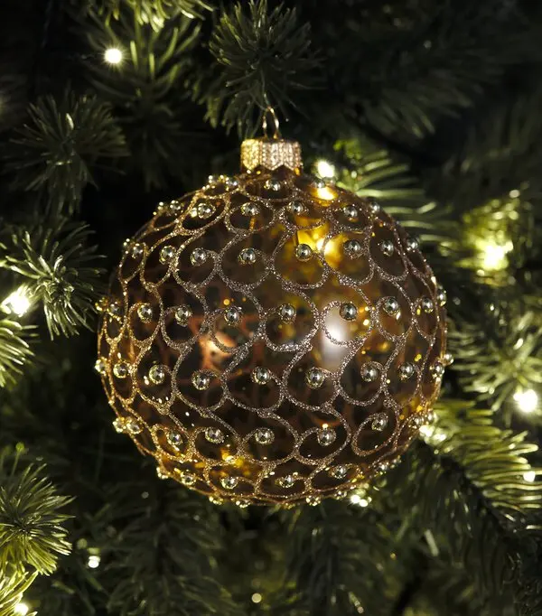 Harrods Beaded Swirl Bauble