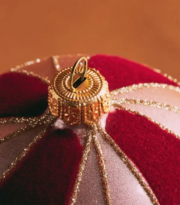 Harrods Glitter Tartan Bauble