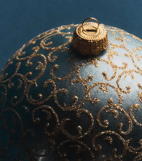 Harrods Glitter Swirl Bauble