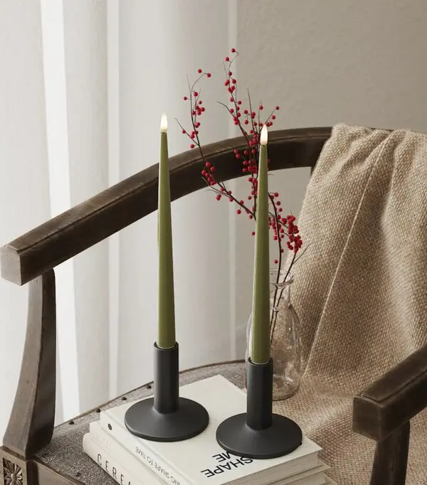 DELUXE HOMEART Led Shiny Dinner Candles