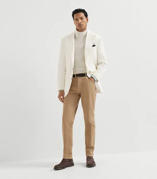 Brunello Cucinelli Denim Garment-dyed Trousers
