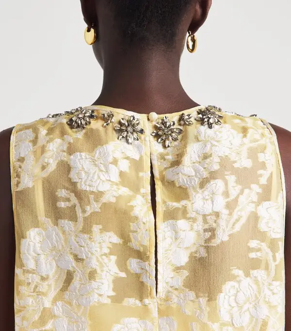 Cinq À Sept Florence Organza Jacquard Midi Dress