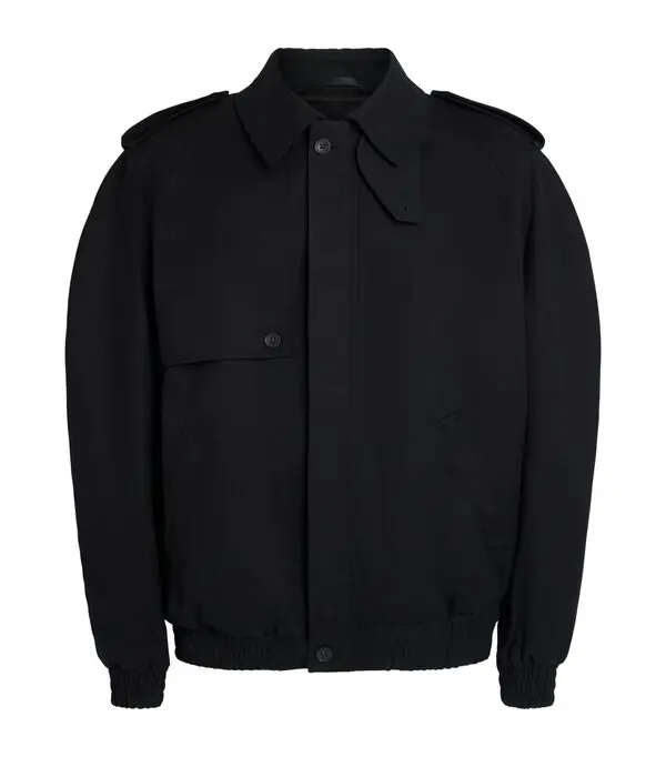MAISON MARGIELA Cotton Twill Bomber Jacket - Black