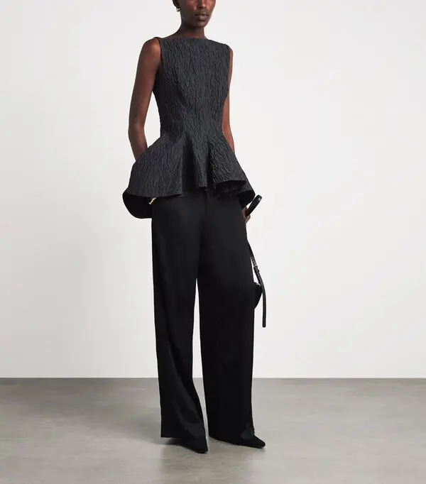 ROKSANDA Cloqué Peplum Axo Top
