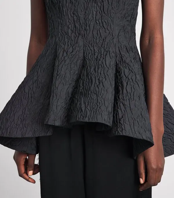 ROKSANDA Cloqué Peplum Axo Top