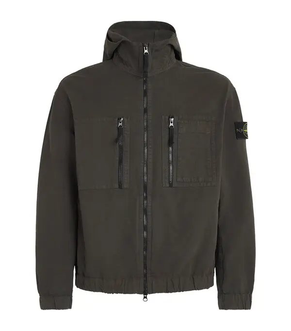 Stone Island Organic Cotton Ripstop Hooded Overshirt