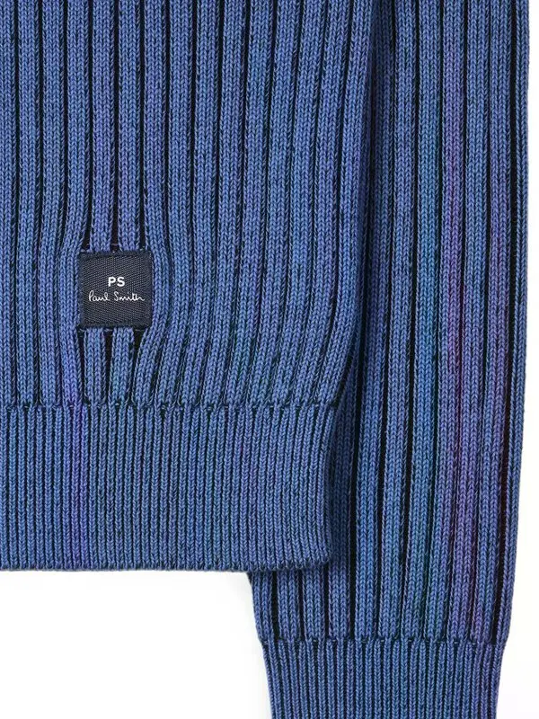 Paul Smith Ribbed-knit Logo-patch Sweater