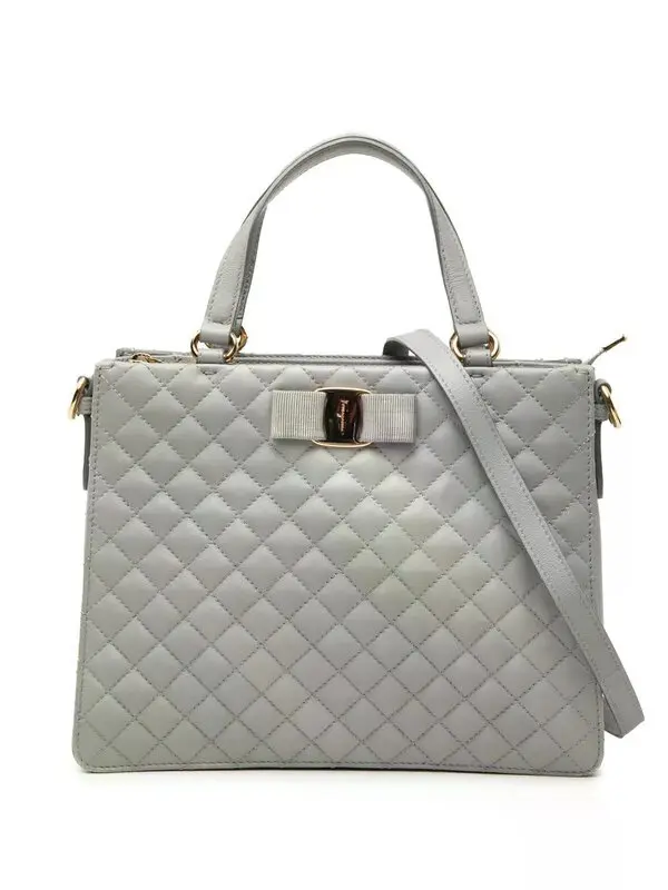FERRAGAMO 2016-2026 Quilted Leather Vara Bow Tracy Satchel