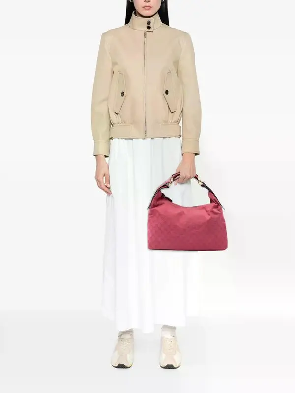 Gucci 2000-2015 Gg Canvas Horsebit Hobo Bag - Pink