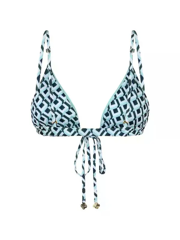 Casablanca Cubist Cc Monogram String Bikini Top