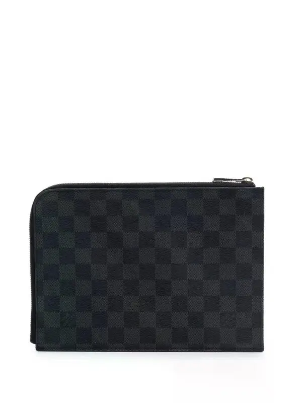 LOUIS VUITTON Damier Graphite Pochette Jour Pm Clutch Bag