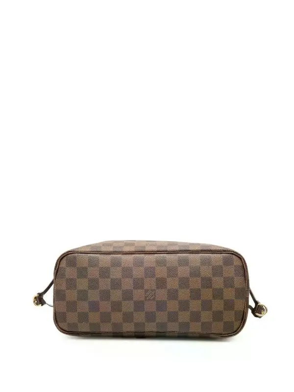 LOUIS VUITTON 2008 Damier Ebene Neverfull Pm Tote Bag