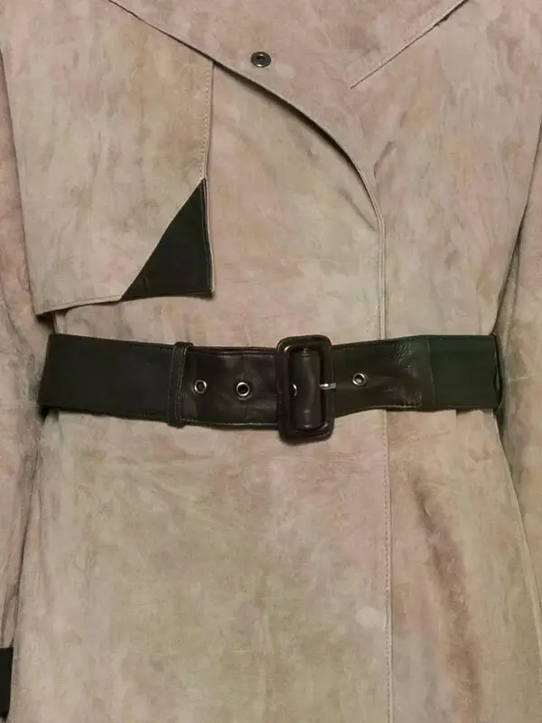 Emporio Armani Belted Suede Trench Coat