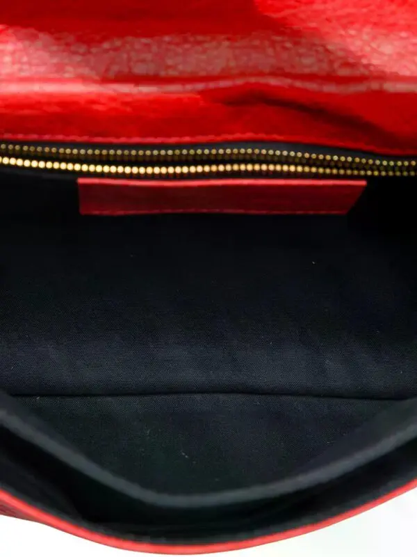 Balenciaga Lambskin Leather Clutch Bag - Red