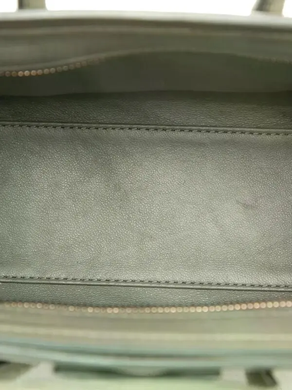 Celine Leather Luggage Tote Satchel - Green