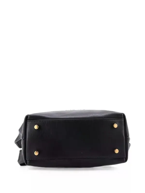 Versace Tag Leather Hobo Bag