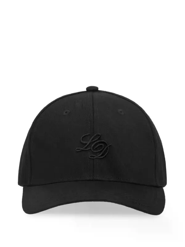 LES DEUX Embroidered Logo Baseball Cap - Black
