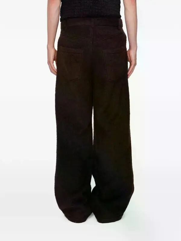 SONG FOR THE MUTE Wide-leg Brushed-finish Trousers