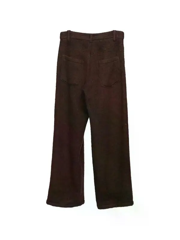 SONG FOR THE MUTE Wide-leg Brushed-finish Trousers