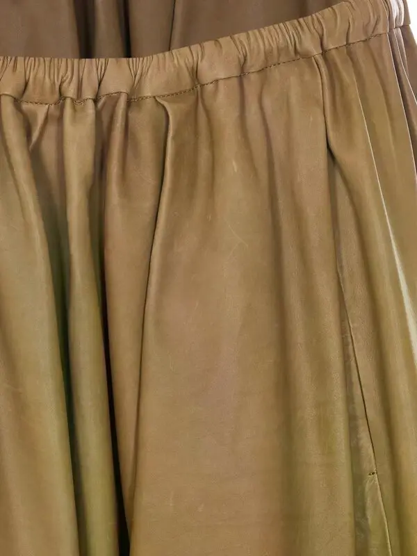 Auralee Elasticated Leather Skirt