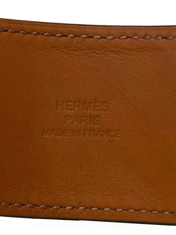 Hermès Collier De Chien Bracelet In Gold Plated And Swift Leather