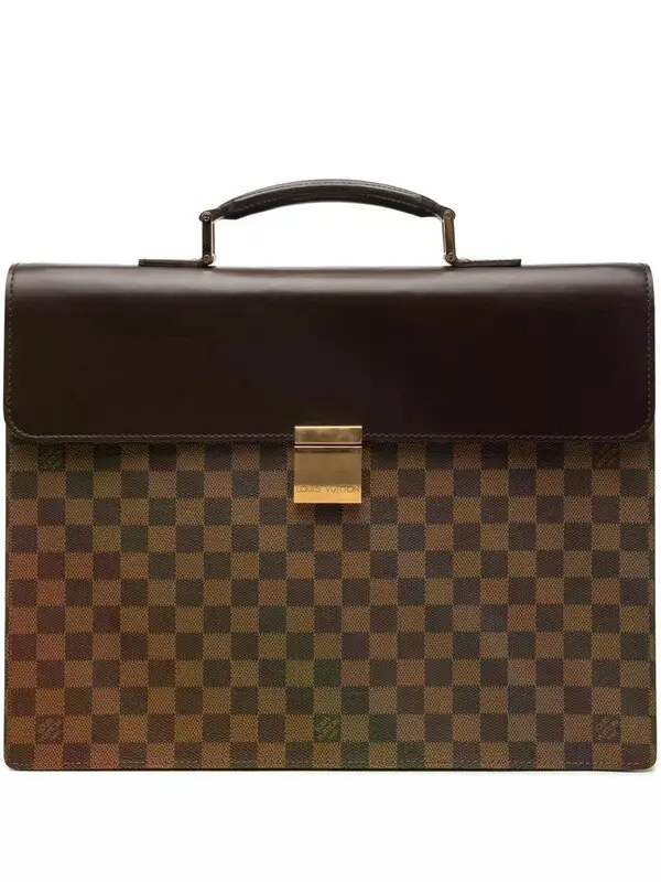 LOUIS VUITTON Damier Ebene Altona Pm Business Bag - Brown