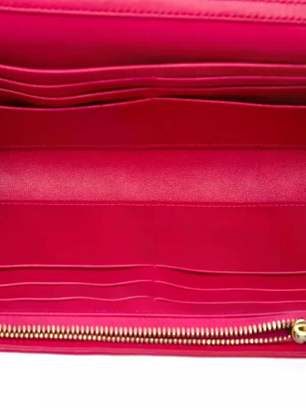 Dior Lambskin Cannage Lady Wallet On Chain Crossbody Bag - Pink