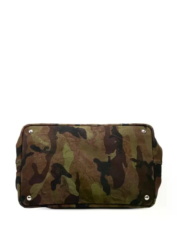 Prada 2013-2026 Canvas Canapa Logo Camouflage Tote Satchel