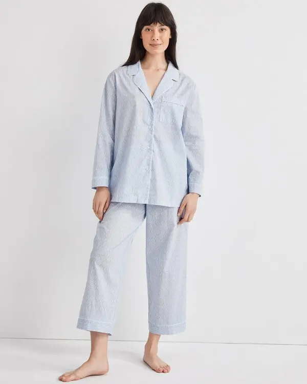 HAVEN WELL WITHIN Organic Cotton Poplin Pajama Shirt
