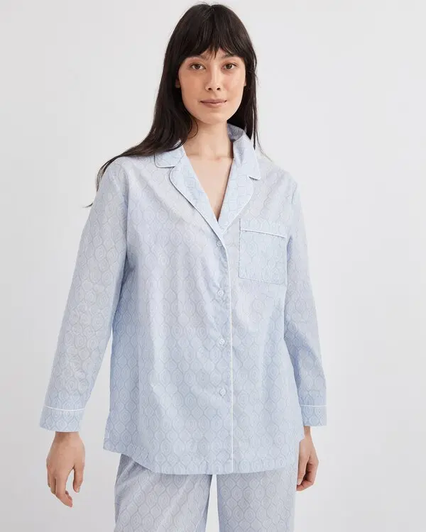HAVEN WELL WITHIN Organic Cotton Poplin Pajama Shirt