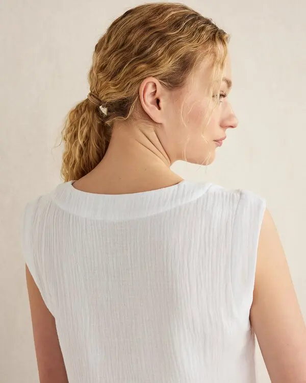 HAVEN WELL WITHIN Organic Cotton Gauze Tank Top