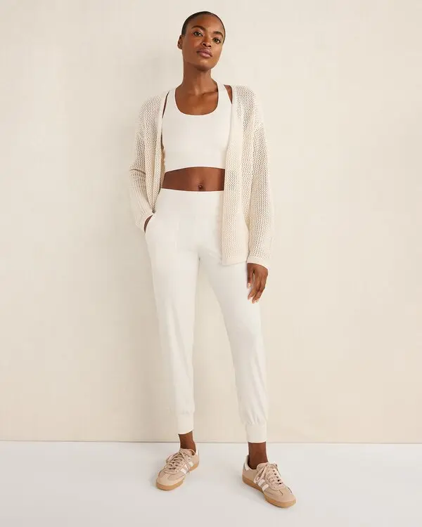 HAVEN WELL WITHIN Organic Cotton Open Stitch Relaxed Cardigan