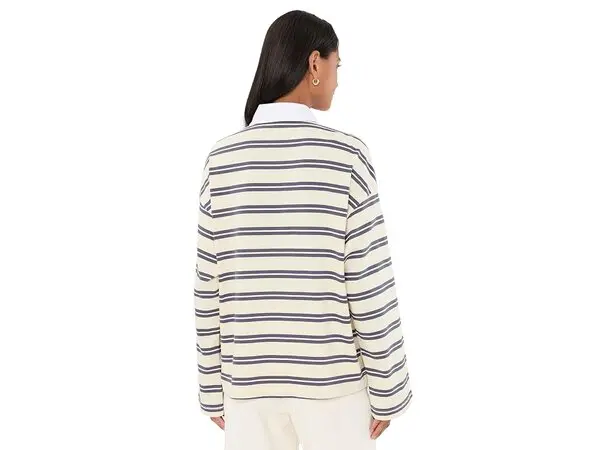 PUMA Essentials Elevated No.1 Logo Oversized Striped Rugby Polo