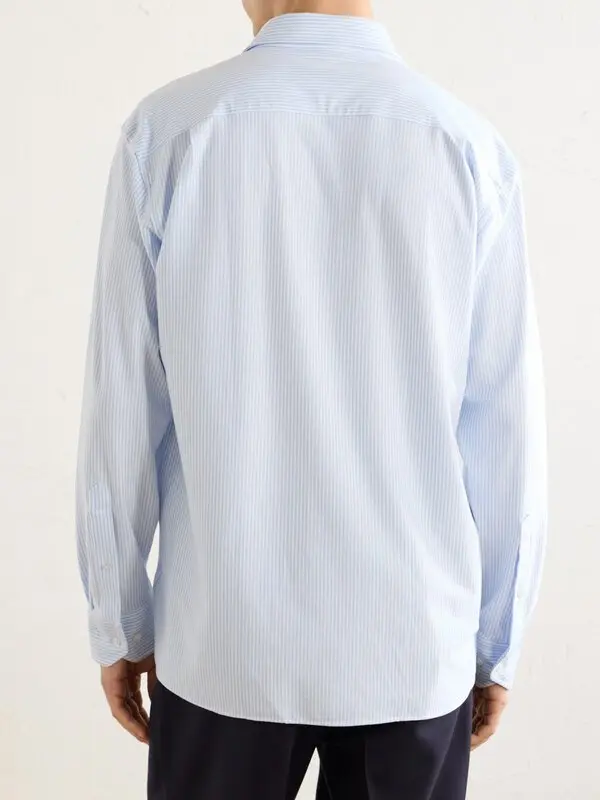 Peter Millar Excursionist Flex Slim-fit Striped Cotton-blend Shirt