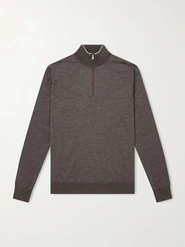 Peter Millar Excursionist Merino Wool-blend Half-zip Sweater