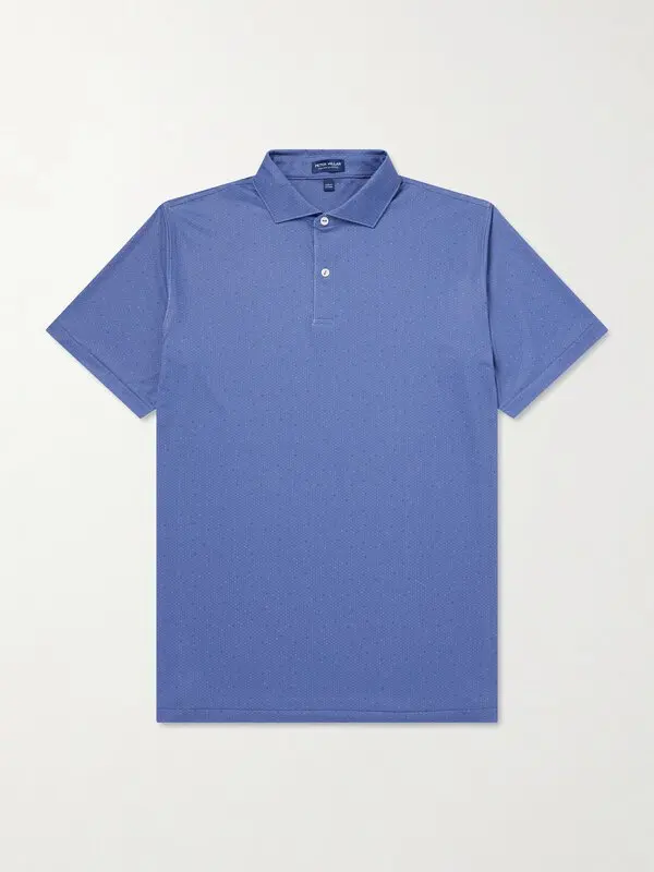 Peter Millar Tenuto Printed Stretch-jersey Polo Shirt