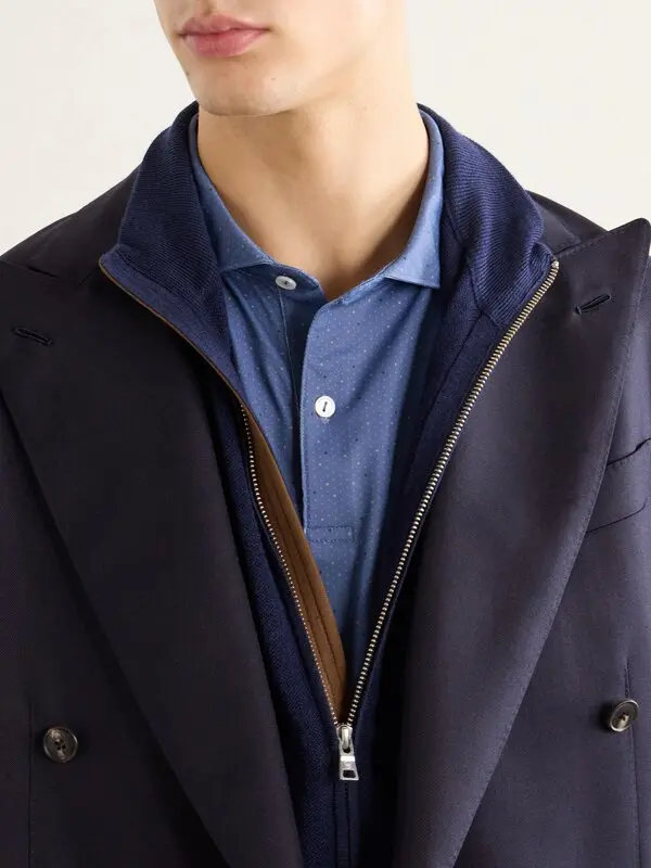 Peter Millar Tenuto Printed Stretch-jersey Polo Shirt