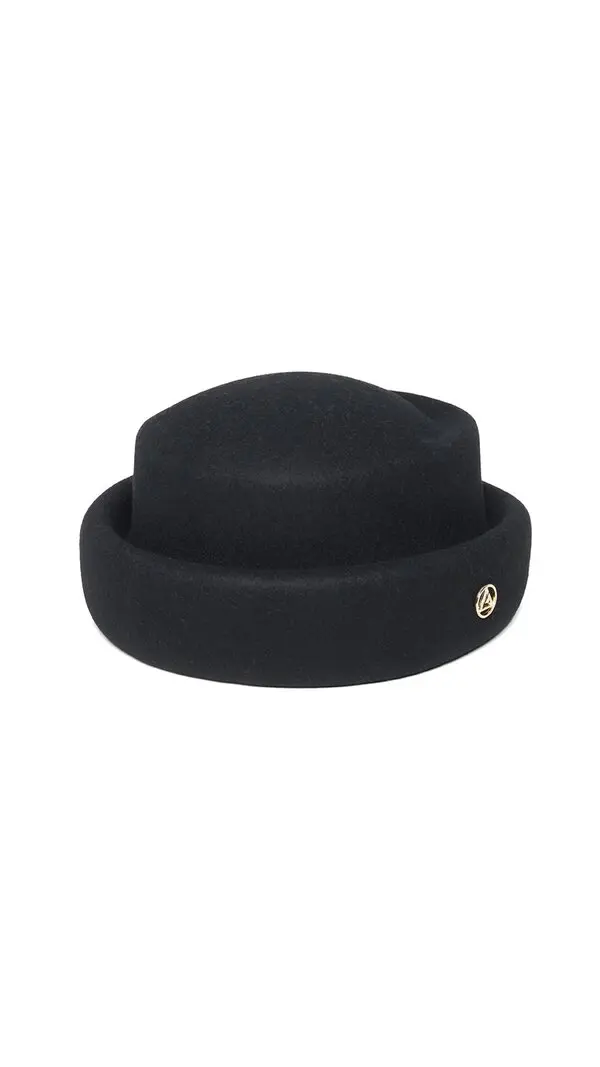 LE TRAP Wool Bucket Hat With Gold Tone Pin