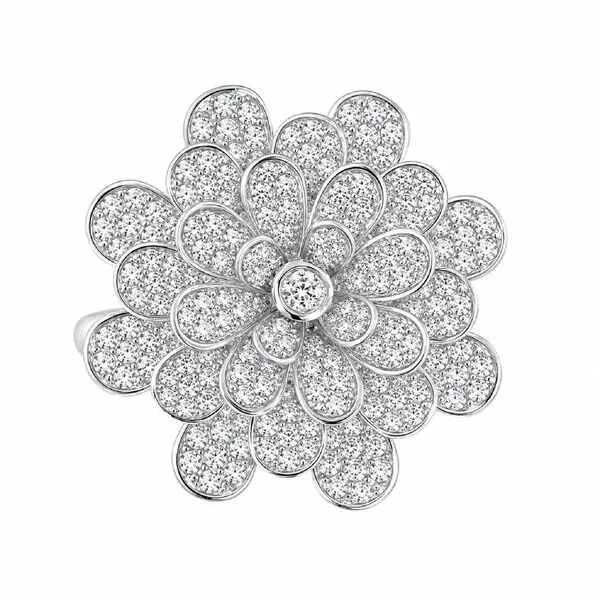 ARTISAN 14k Gold Diamond Floral Statement Ring