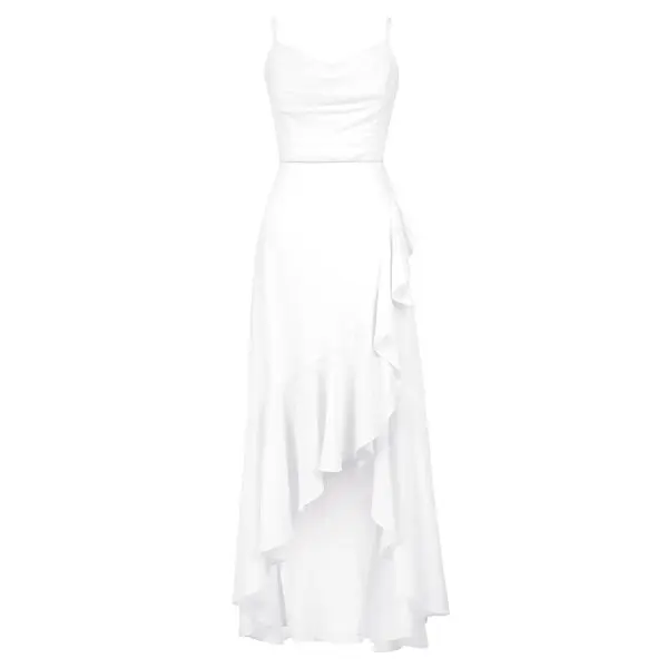 ALINA CERNATESCU Volla Linen Dress With Ruffles