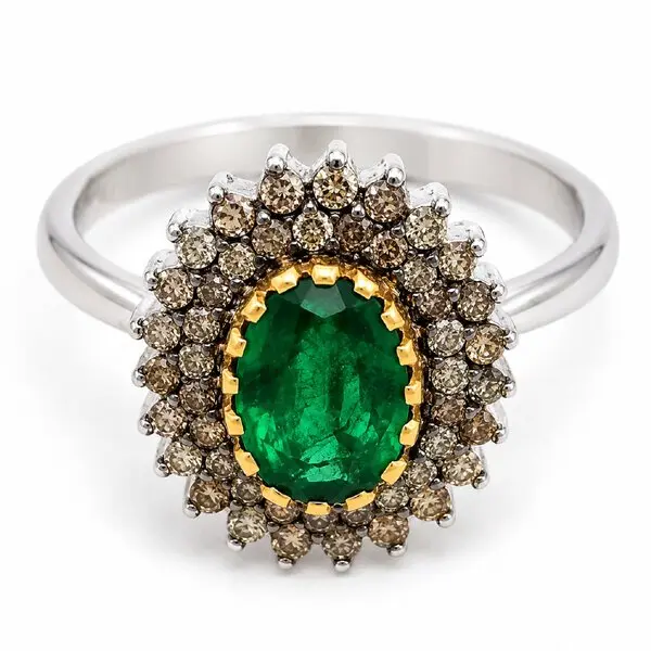 ARTISAN 18k Gold Oval Diamond Halo Ring