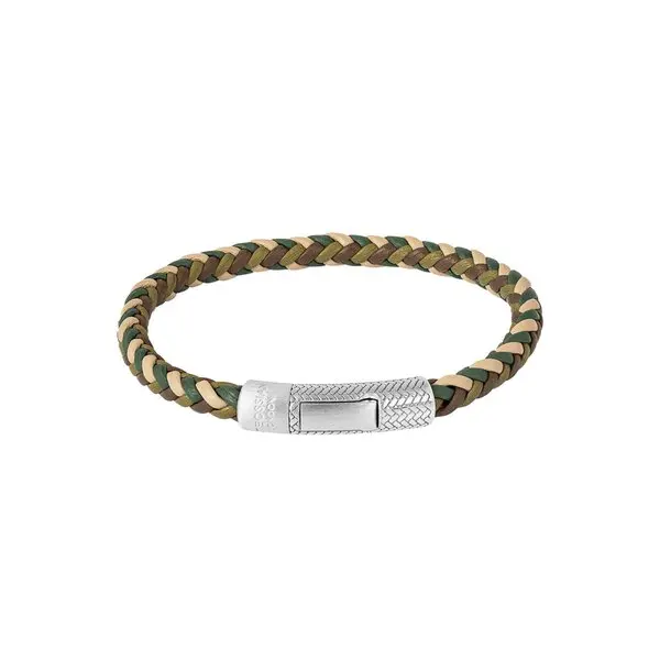 Tateossian Herringbone Click Multi Pelle Bracelet - Green