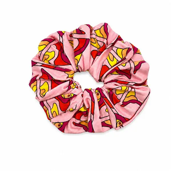 JULIA CLANCEY Super Sized Strawberry Martini Scrunchy - Pink