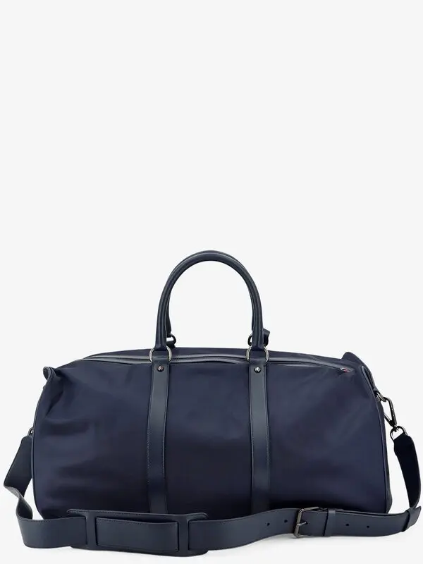 Kiton Nylon Travel Bag With Leather Inserts