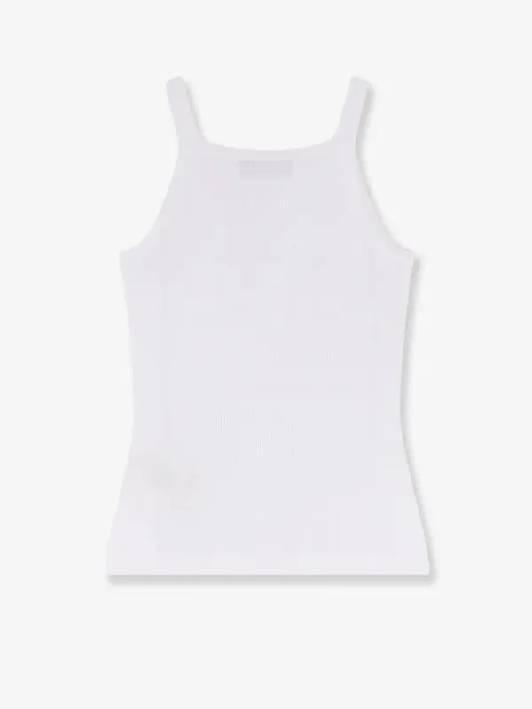 Fendi Ribbed Cotton Tank Top