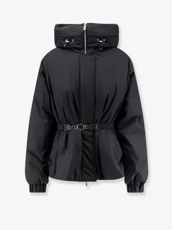 MOORER Belted Down Jacket With Hood