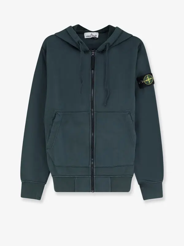 Stone Island Organic Cotton Zip-up Hoodie