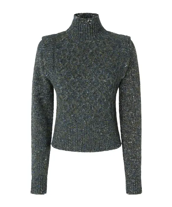 Pinko Ruffled High-neck Sweater